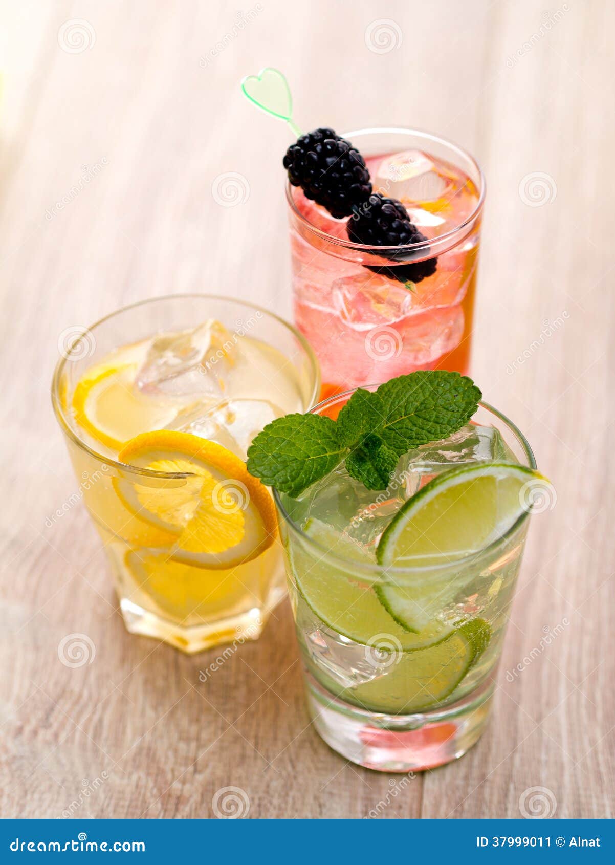 Three cocktails stock image. Image of cube, mojito, refreshing - 37999011