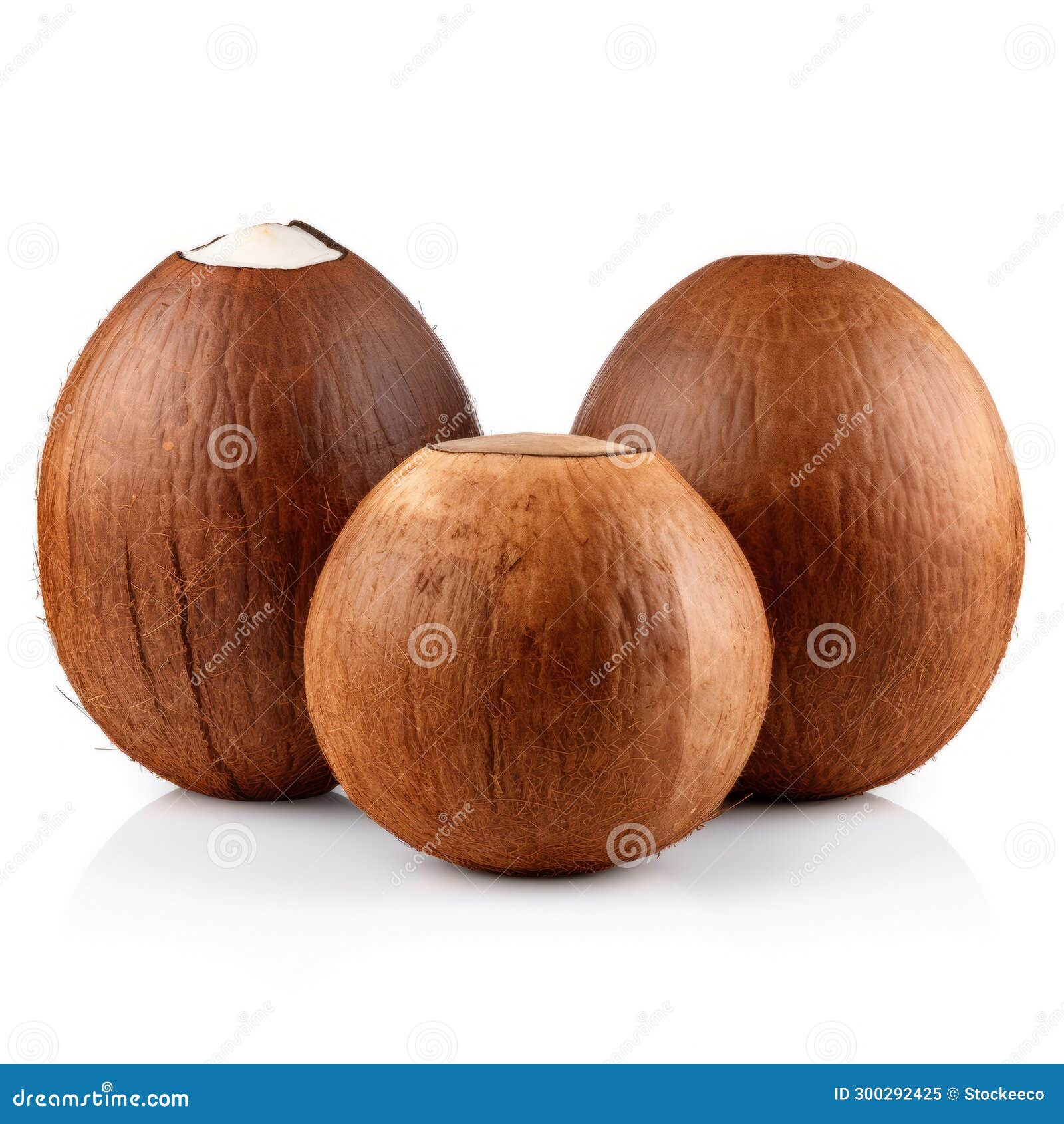 Three Coconuts in a Row: a Unique Blend of Design and Texture Stock ...