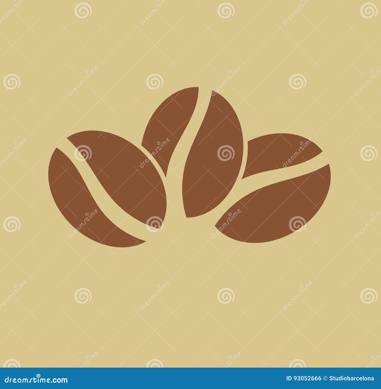 Three coffee beans logo stock vector. Illustration of concept - 93052666