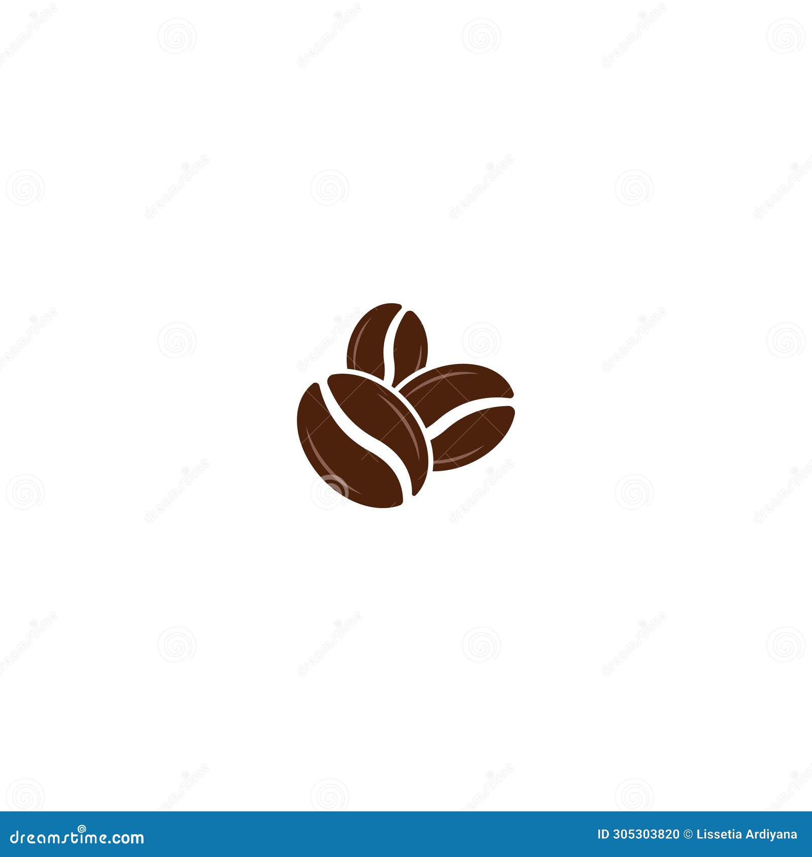 Three Coffee Beans Logo Vector Graphics Stock Vector - Illustration of ...