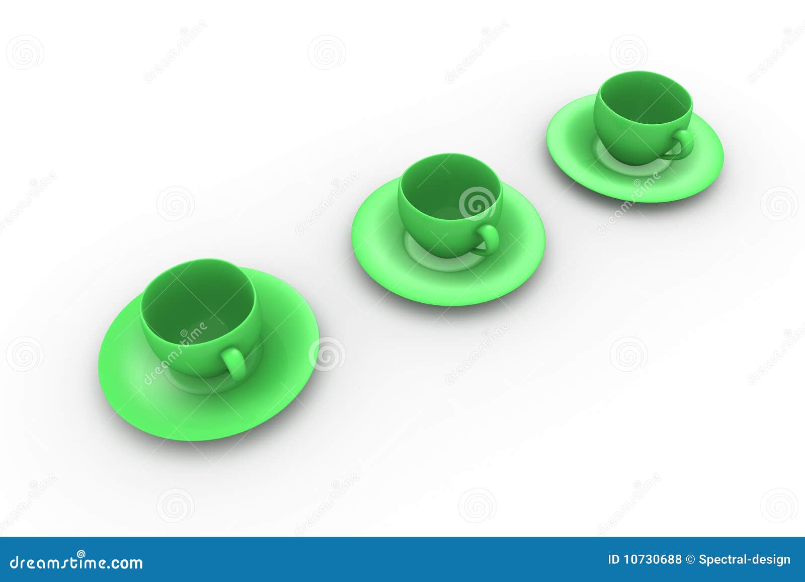 Three Coffee Cups stock illustration. Illustration of drink - 10730688