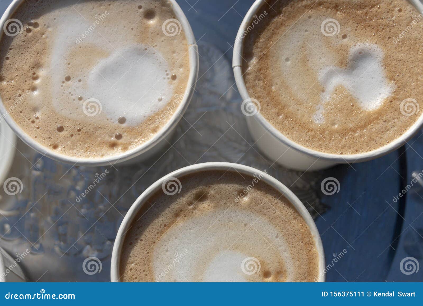 Three Coffee Cups stock image. Image of paper, grounded - 156375111