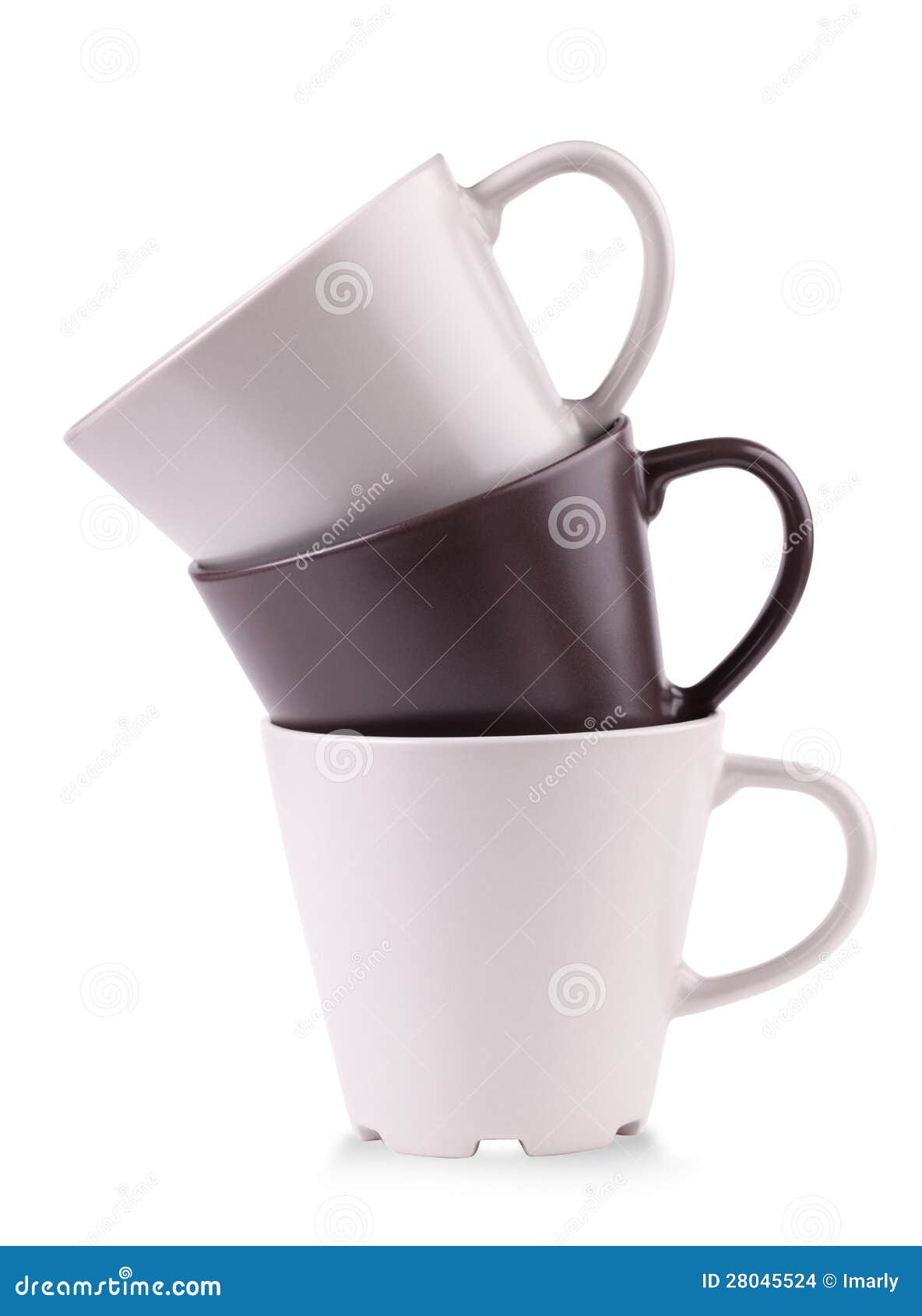 Three Coffee Cups Stacked Together Stock Photo - Image of together ...