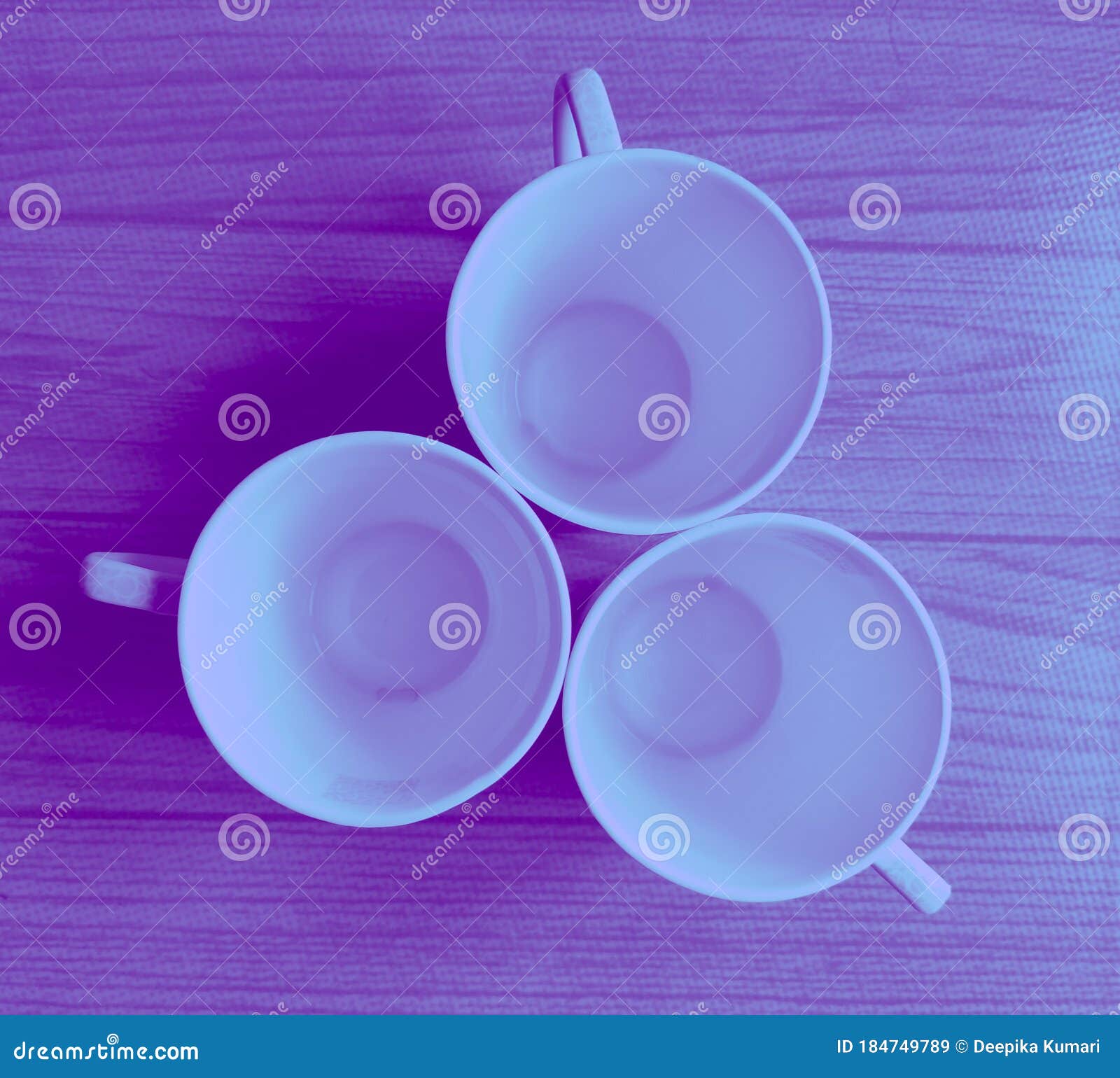 Three Coffee Mugs Creativity Presented As Wallpaper Stock Image - Image ...