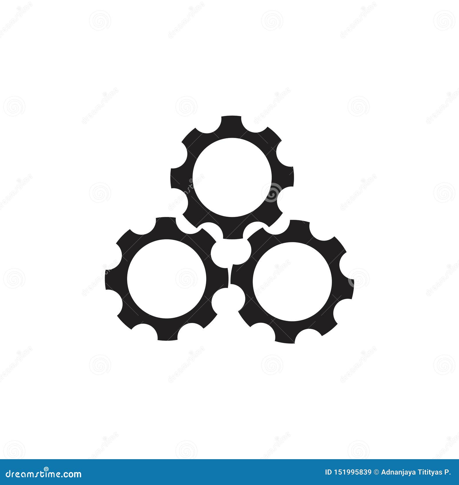 Three Cog Machine Symbol Logo Vector Stock Vector - Illustration of ...