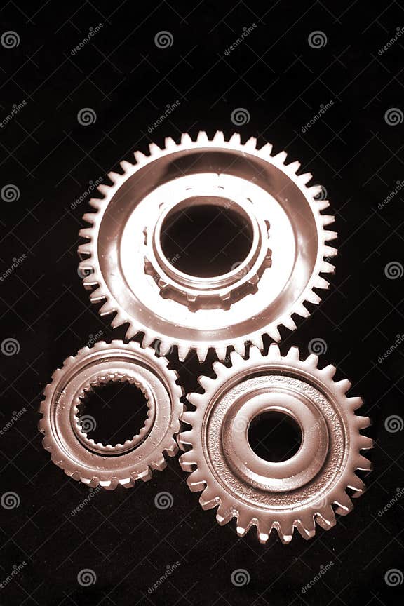 Three cogs stock image. Image of engineering, photograph - 9912591