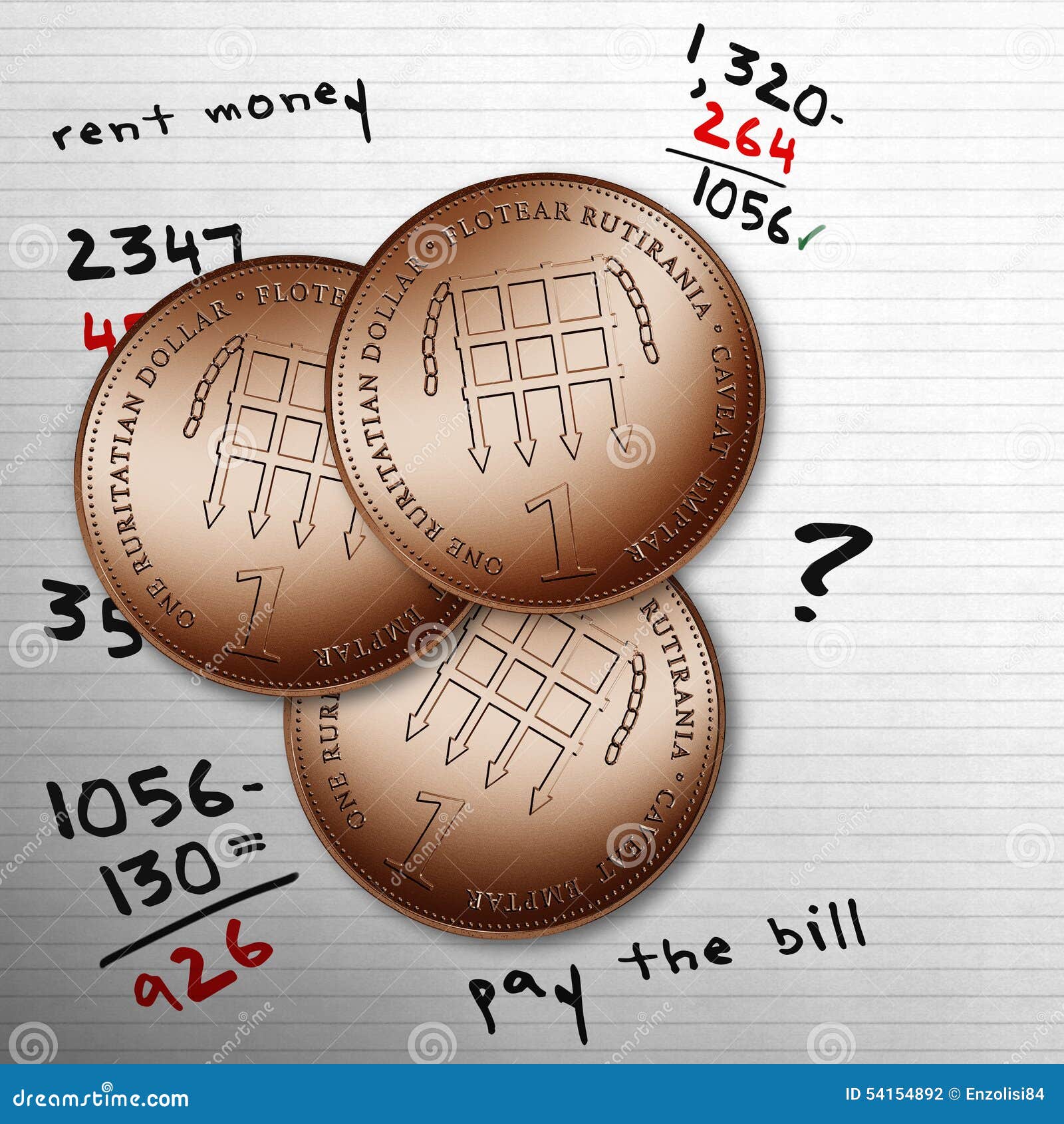 Three coins stock illustration. Illustration of marketing - 54154892