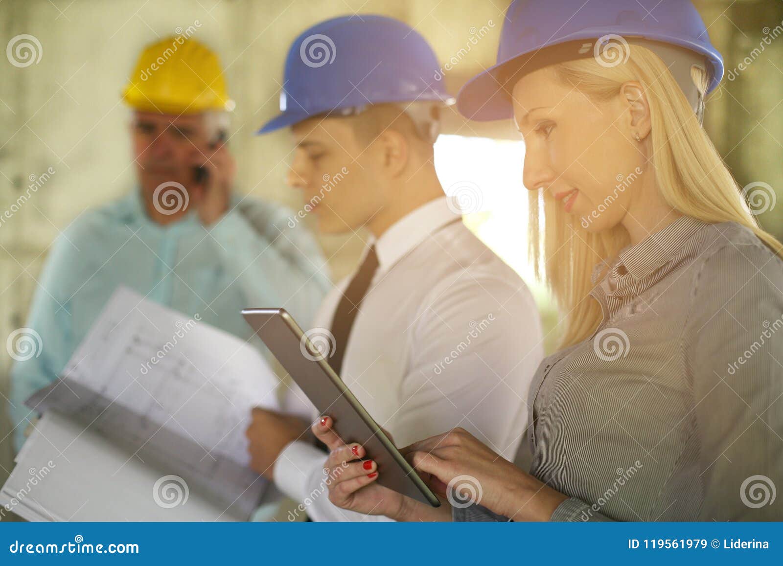 Group of Professional Construction Managers. Stock Image - Image of ...
