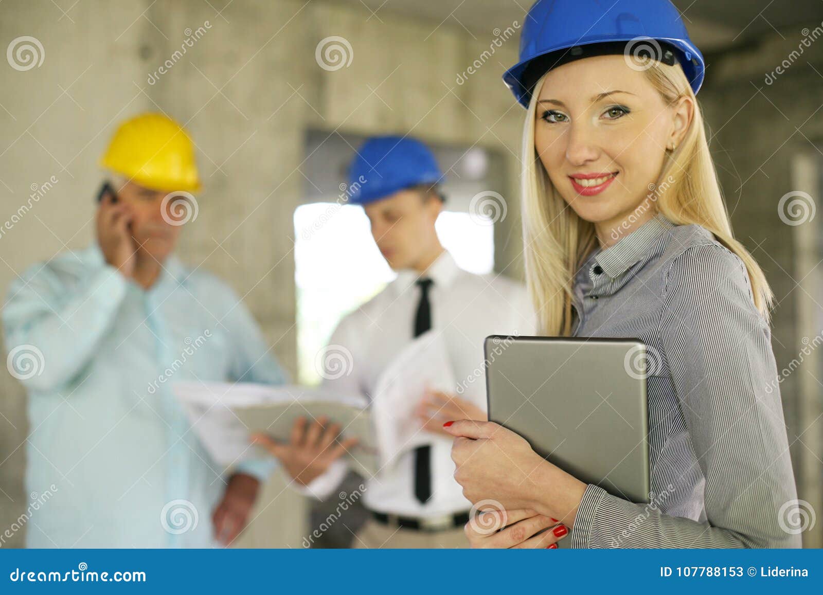 Group of Professional Construction Managers. Stock Image - Image of ...