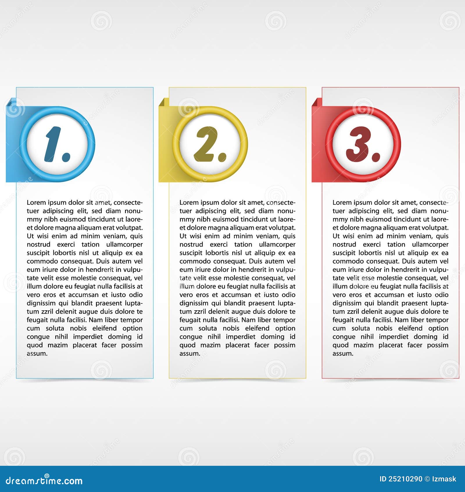 Three color card stock vector. Illustration of corporate - 25210290