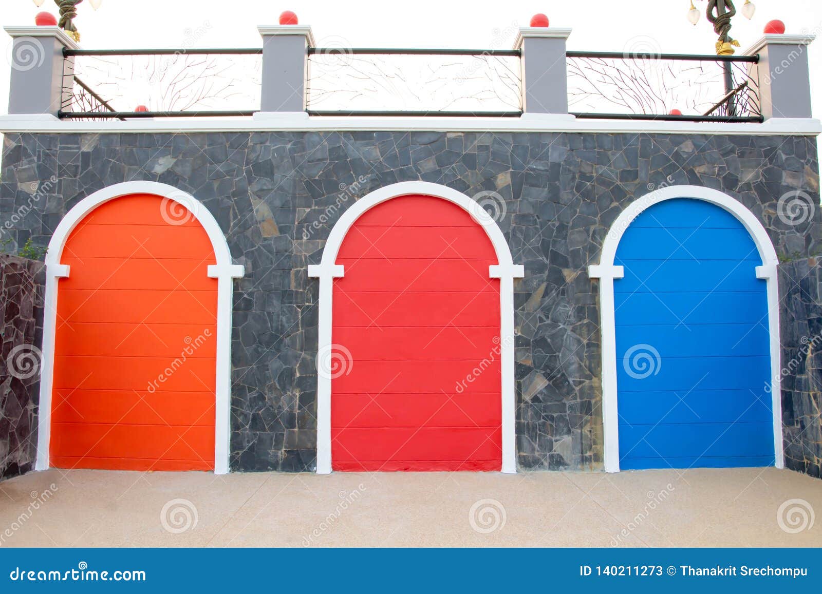 The three-color door stock image. Image of detail, background - 140211273