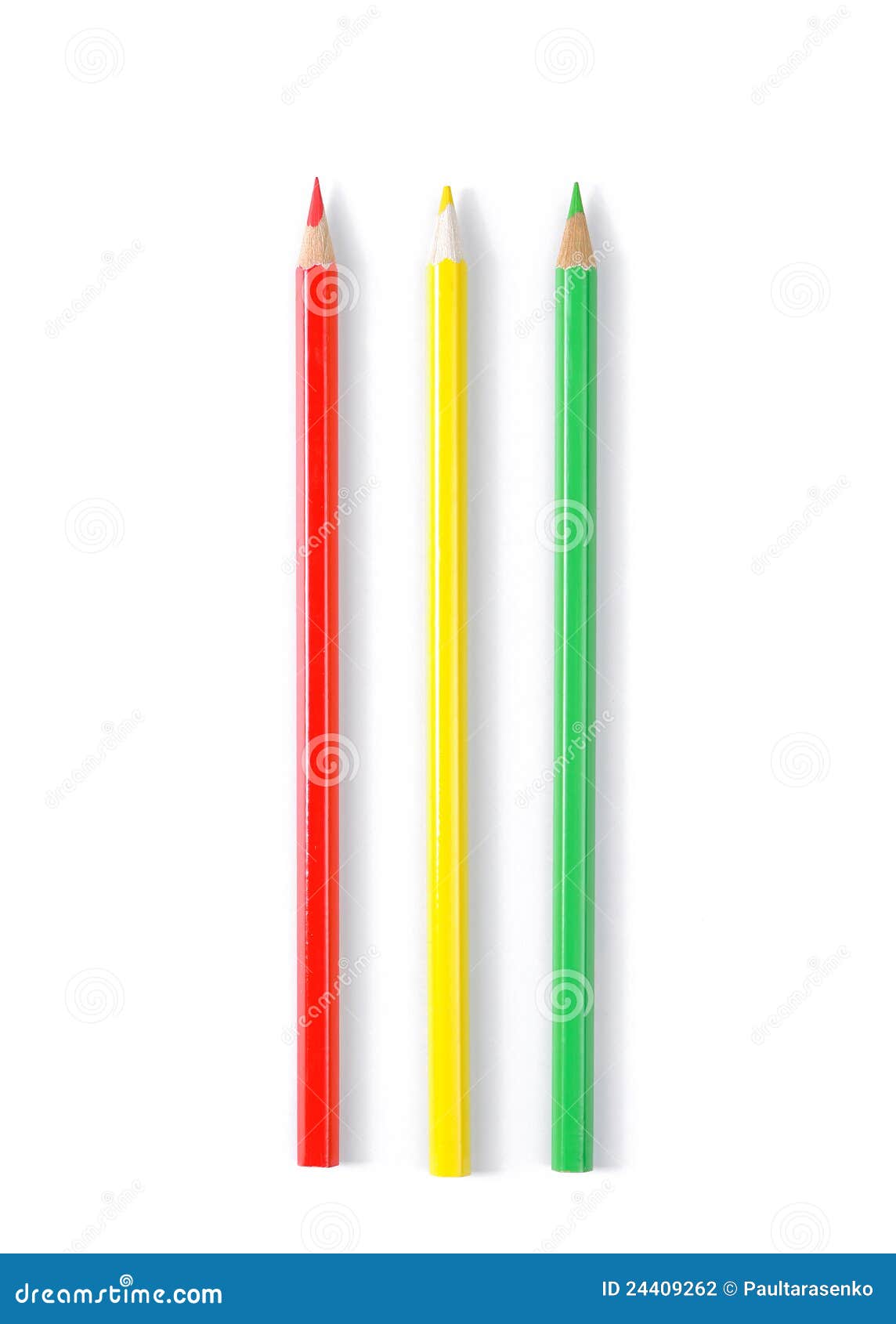 Three color pencils stock photo. Image of pattern, rainbow - 24409262