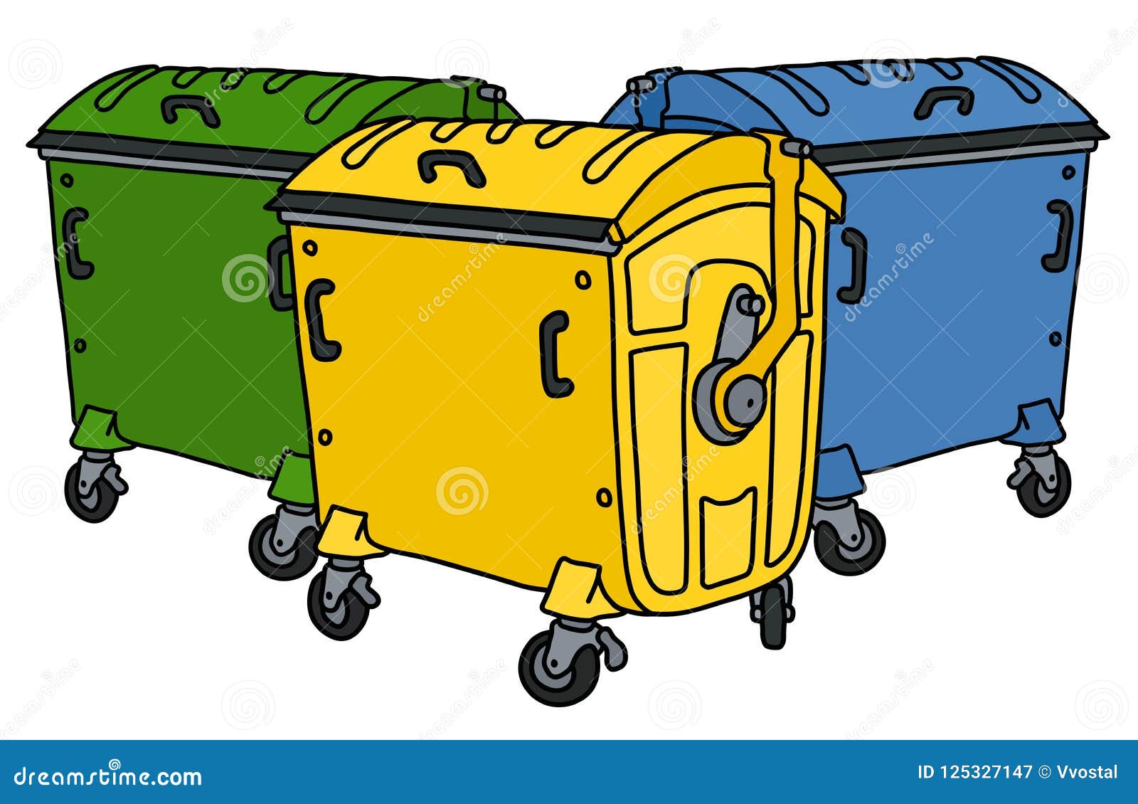 Recycling Containers Vector Illustration | CartoonDealer.com #41329544