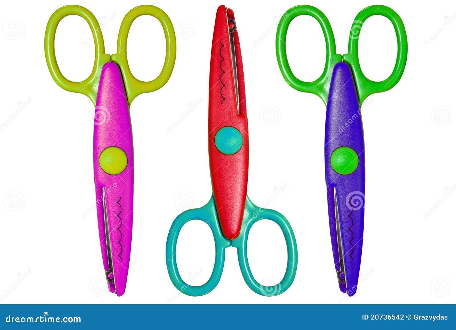 Three color scissors stock photo. Image of design, leisure - 20736542