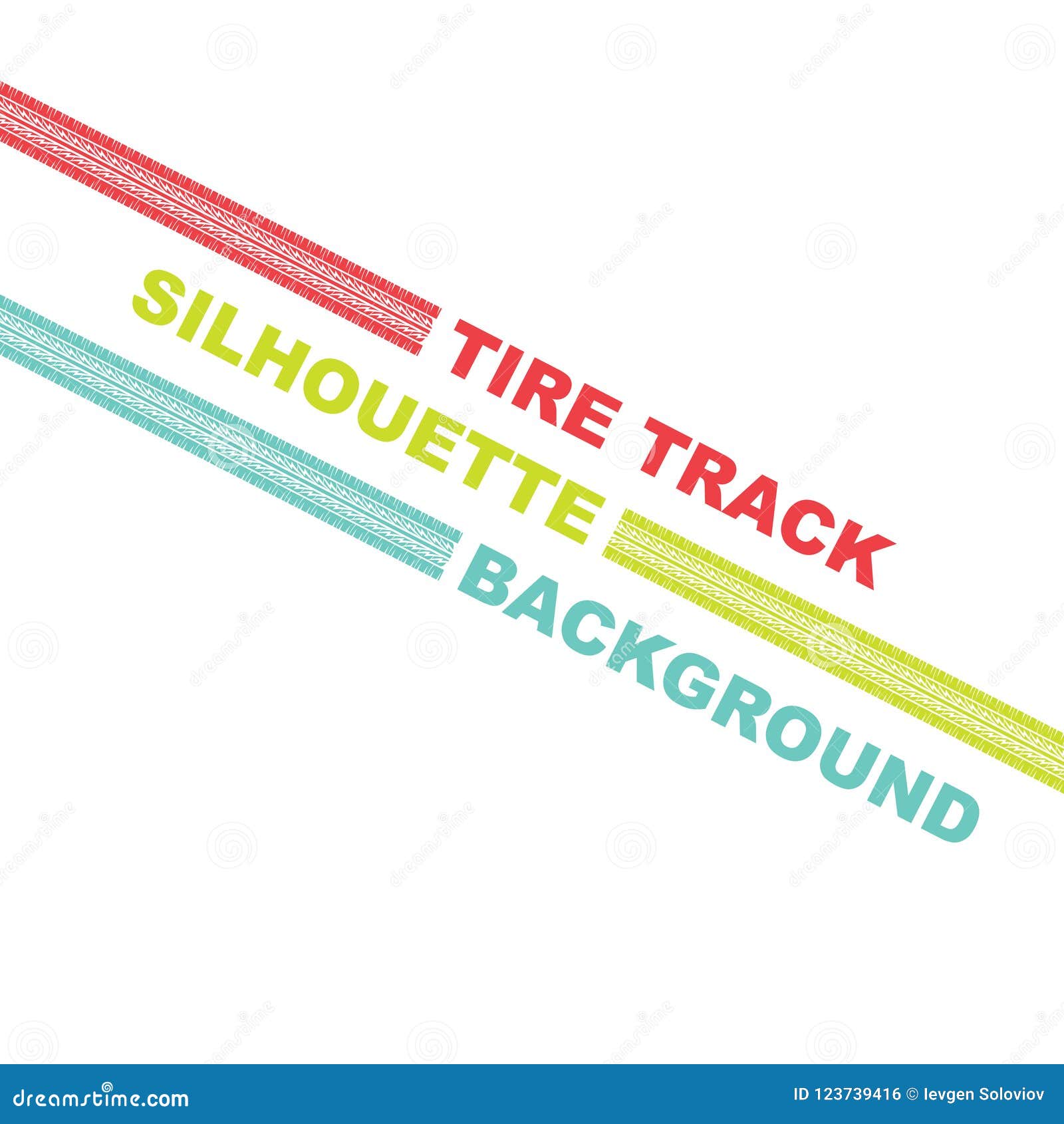 Three Color Tire Track Lines Stock Vector - Illustration of dirt ...