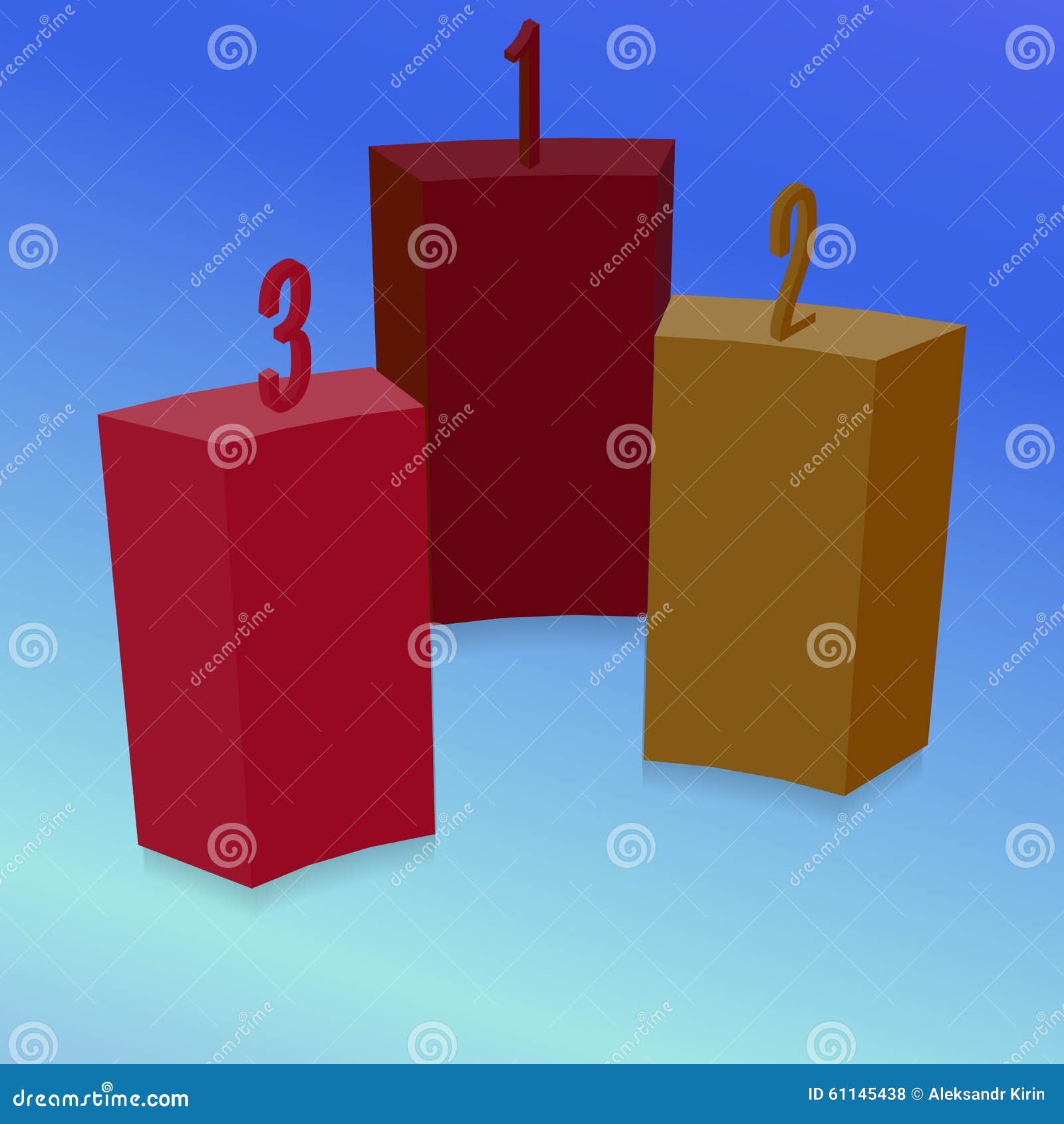 Three colored blocks stock vector. Illustration of accounts - 61145438