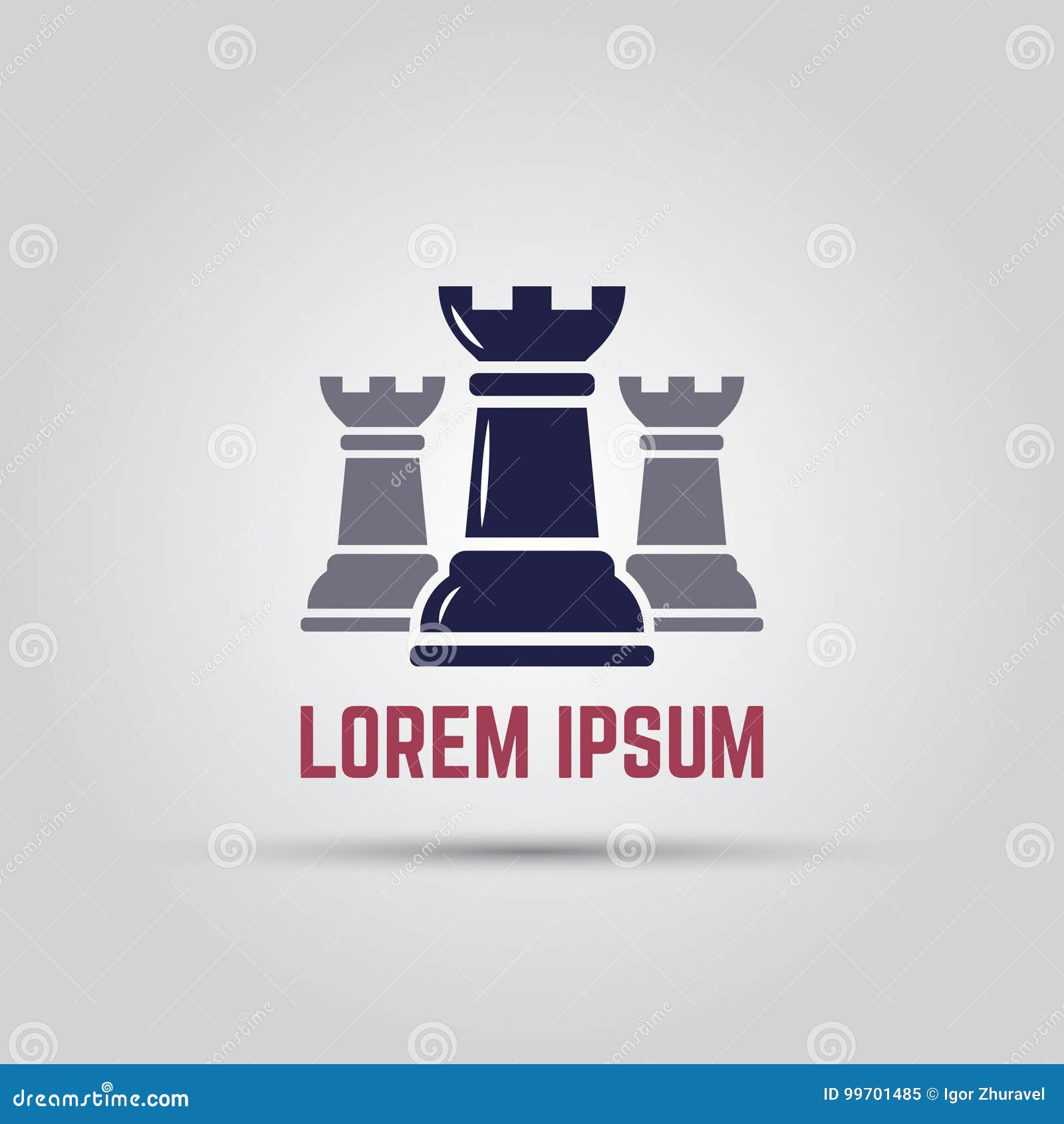 Three Colored Chess Vector Logo Template Stock Vector - Illustration of ...