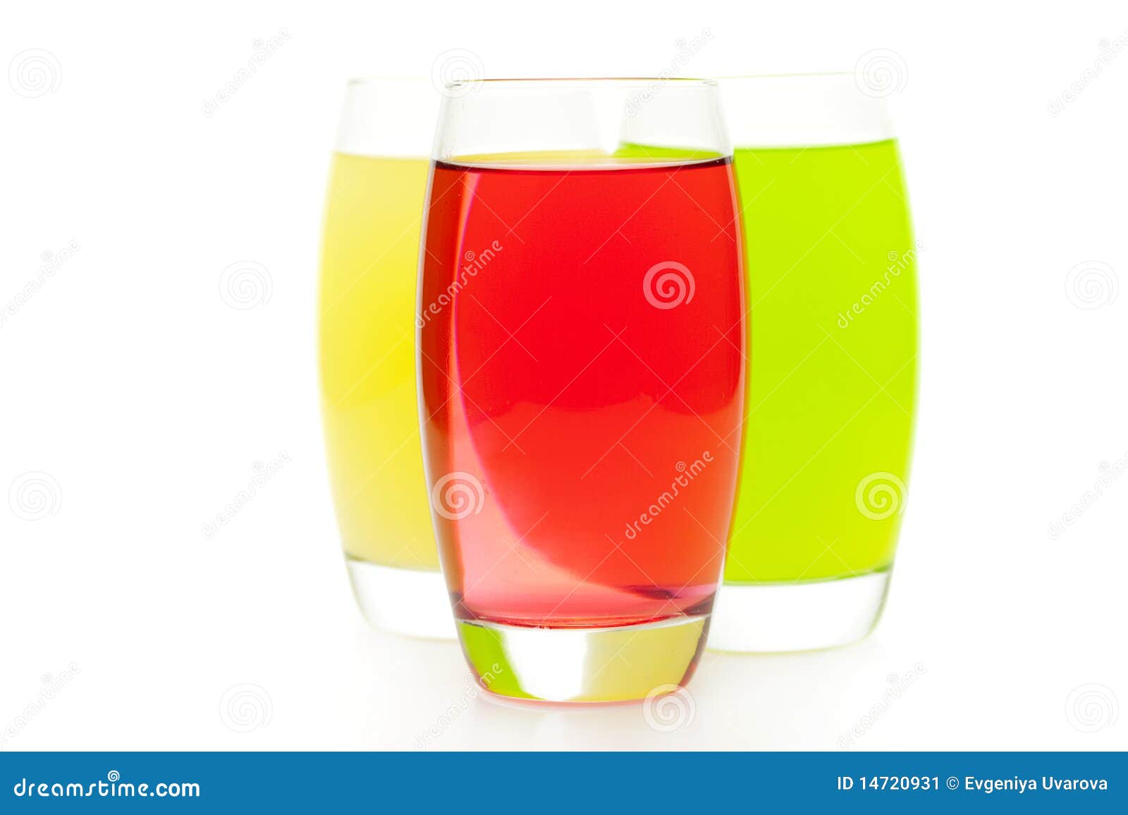 Three colored cocktail stock image. Image of entertainment - 14720931