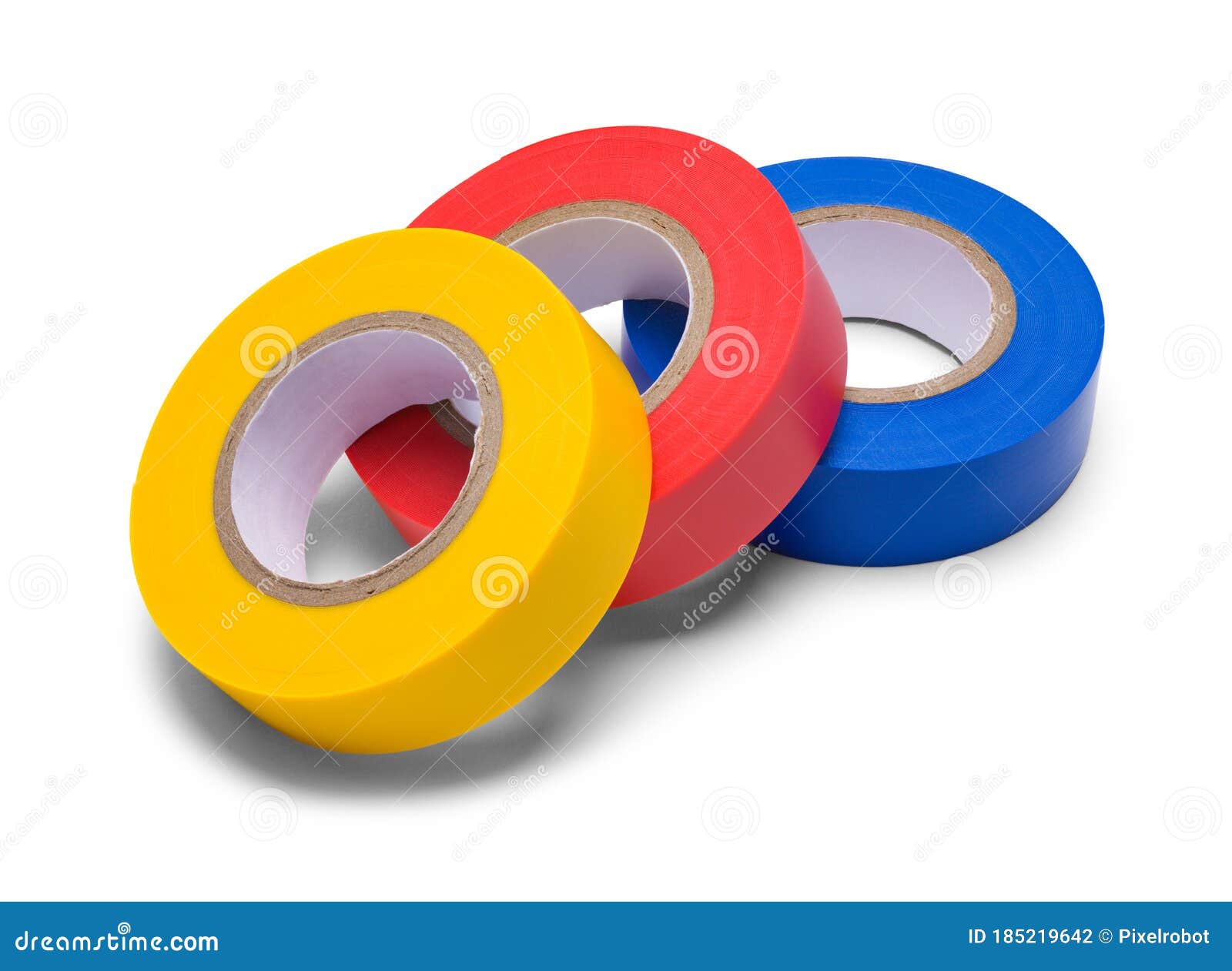 Three Colored Electrical Tape Stock Photo - Image of tape, duct: 185219642