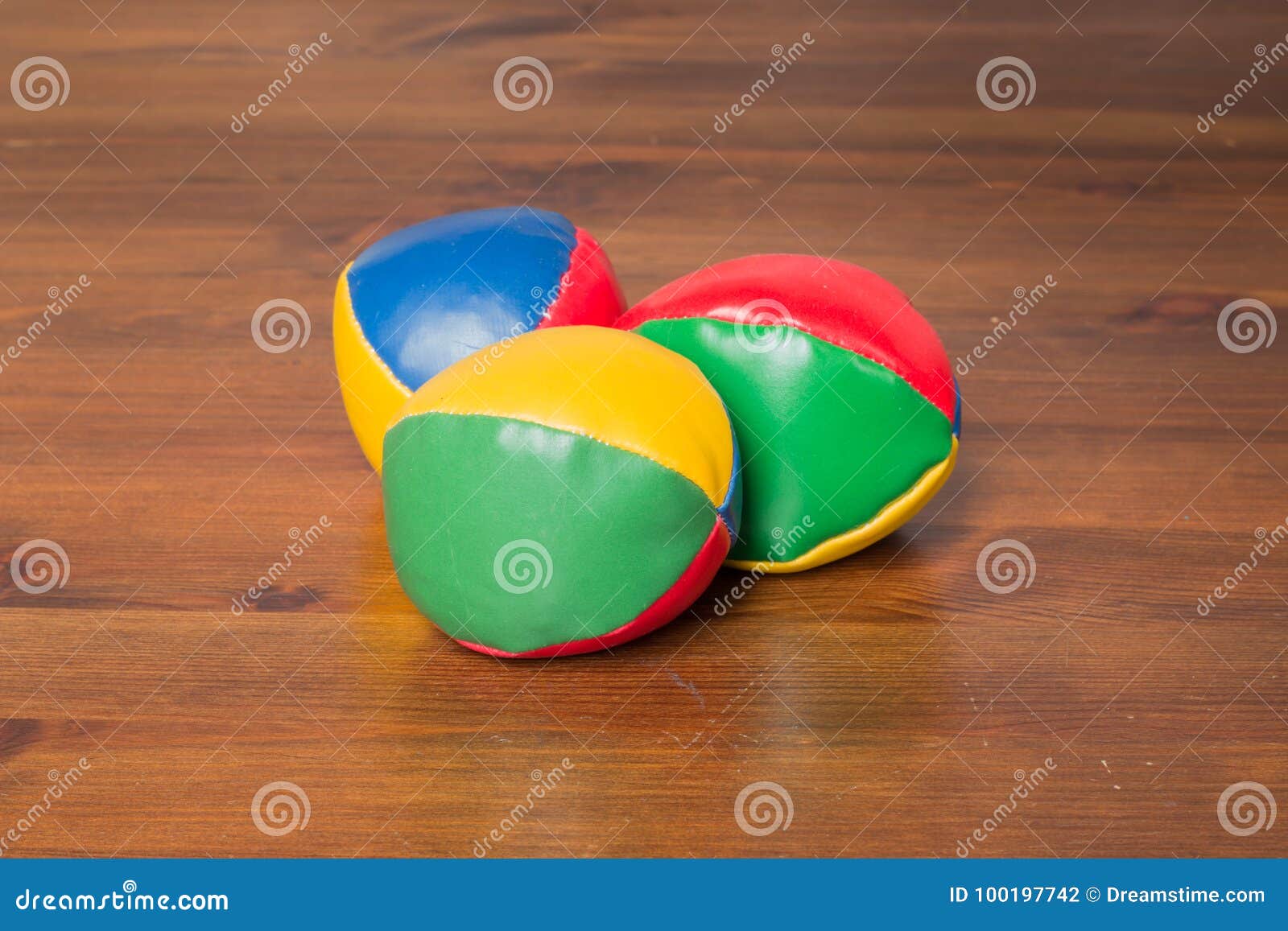 Three Colored Juggling Balls Stock Photo - Image of table, throwing ...