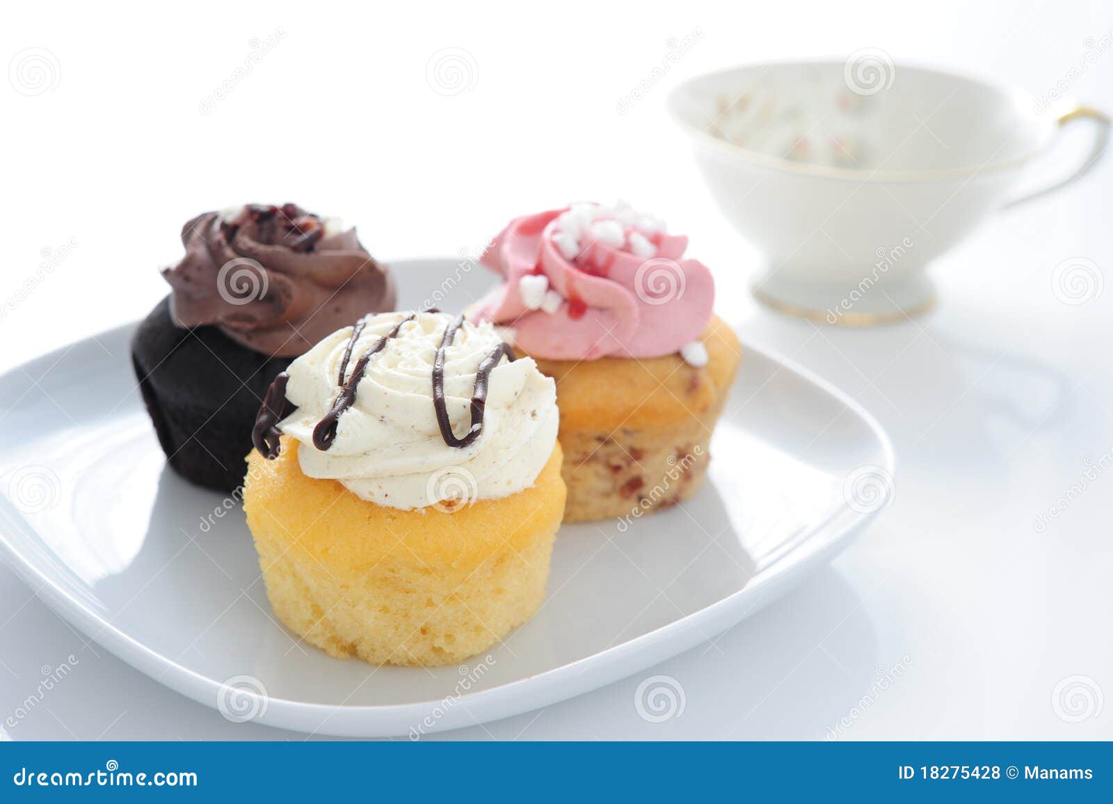 Three colored Muffin stock photo. Image of food, cook - 18275428
