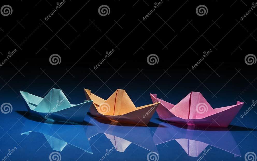 Three colored paper stock photo. Image of background - 67286698