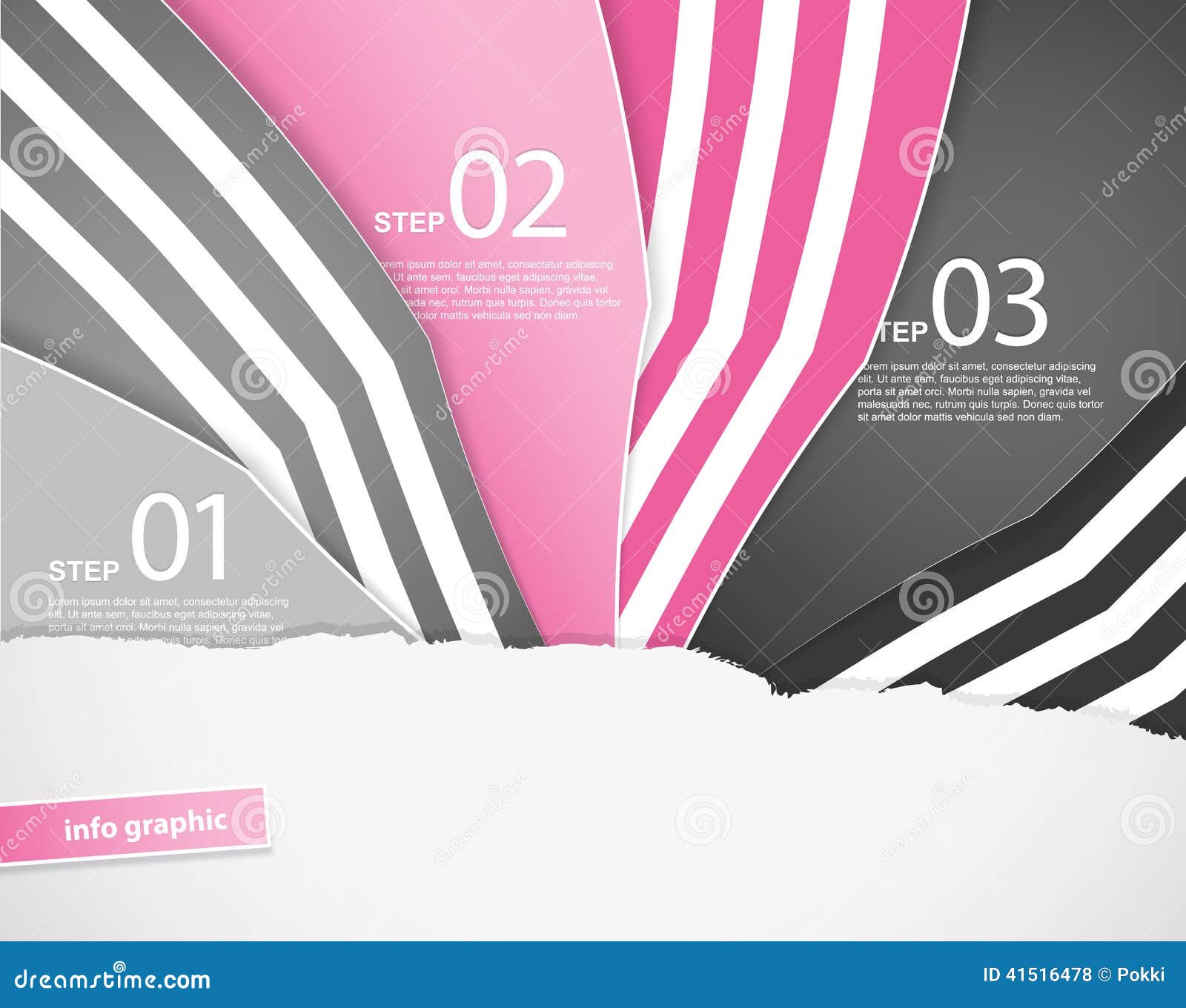 Three Colored Papers with Place for Your Own Text. Stock Vector ...