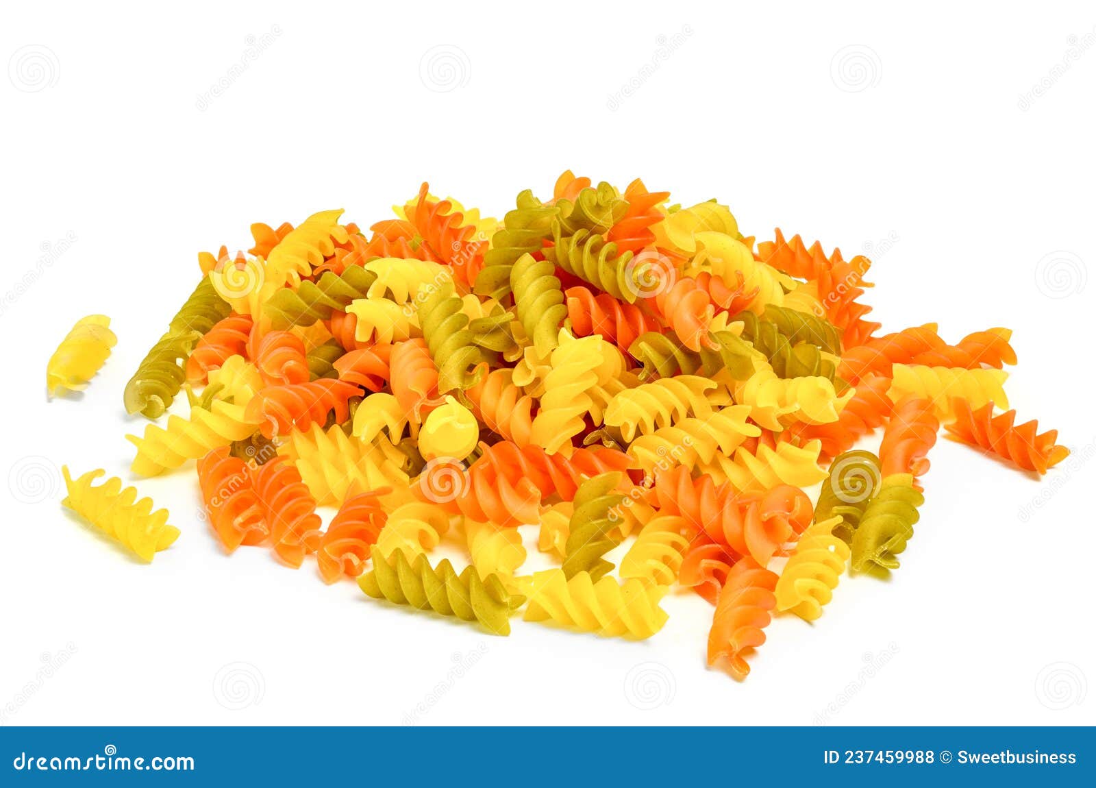 Three colored pasta stock photo. Image of dumped, orange - 237459988