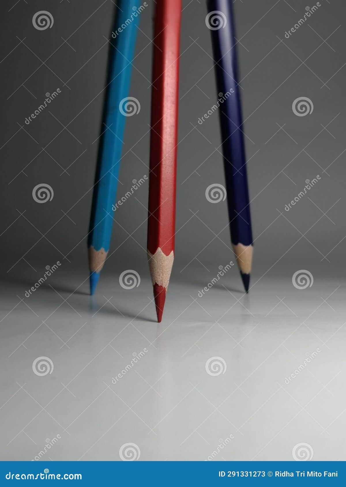Three Colored Pencils with Three Shades Stock Image - Image of three ...