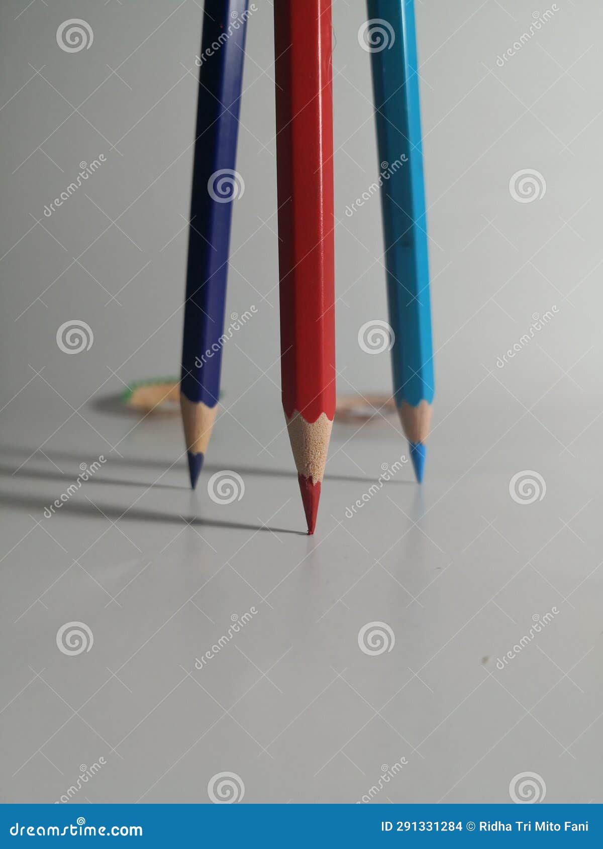 Three Colored Pencils with Three Shades Stock Photo - Image of pencils ...
