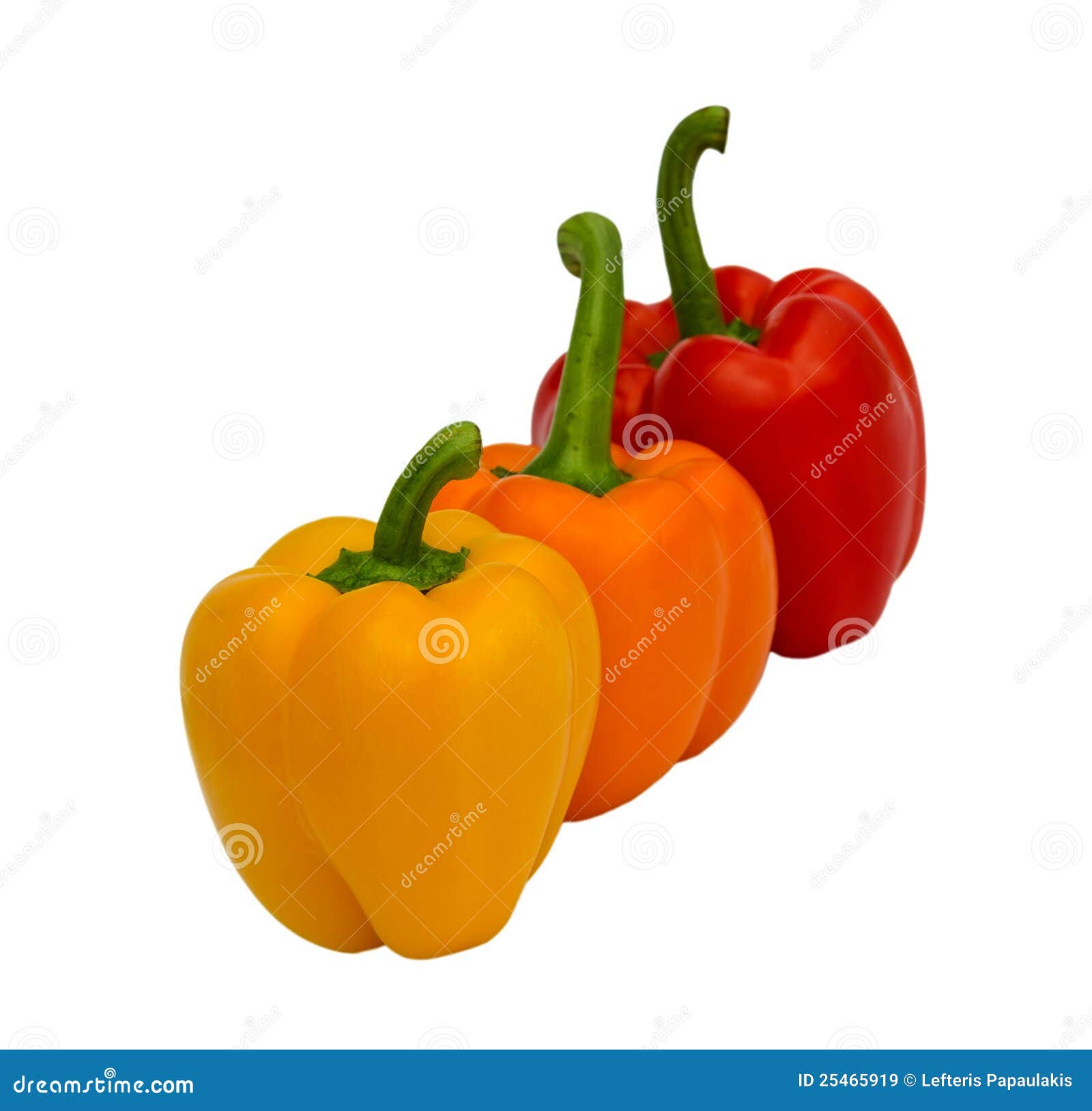 Three Colored Peppers Isolated Stock Image - Image of colourful ...