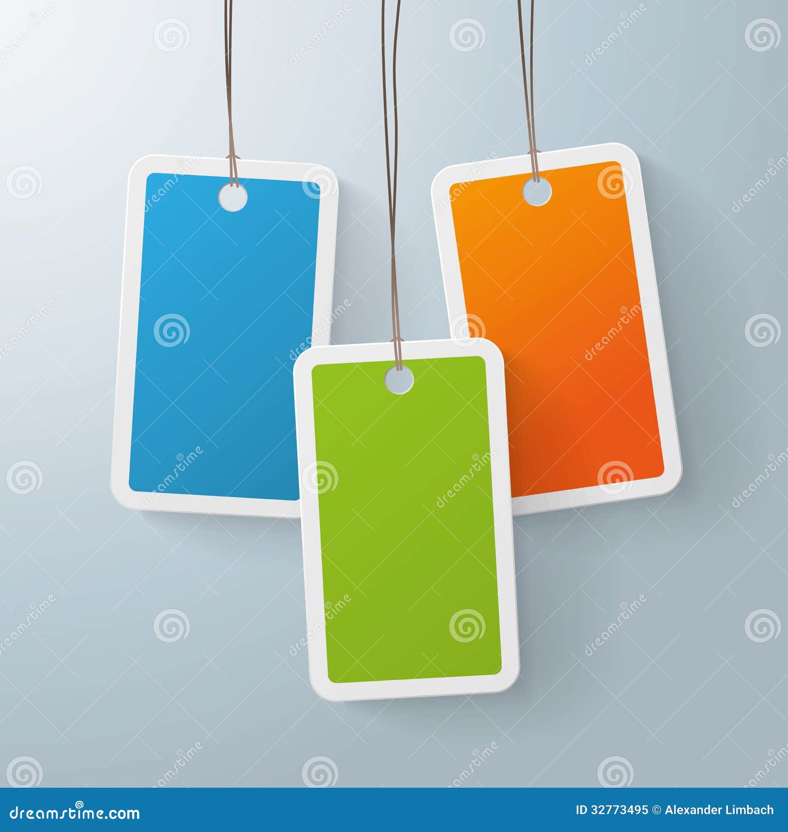 Three Colored Price Sticker Stock Vector - Illustration of memo ...