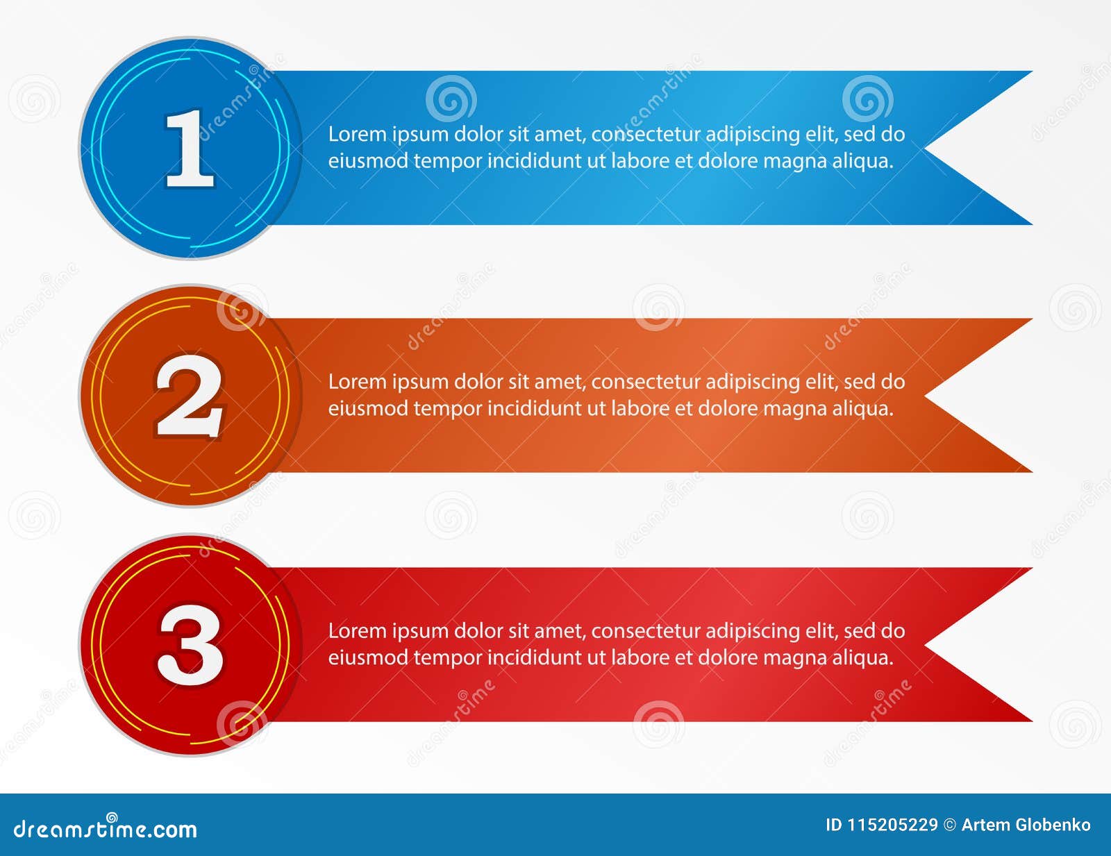 Vector Stripes with Numbering. Design Elements. Stock Vector ...