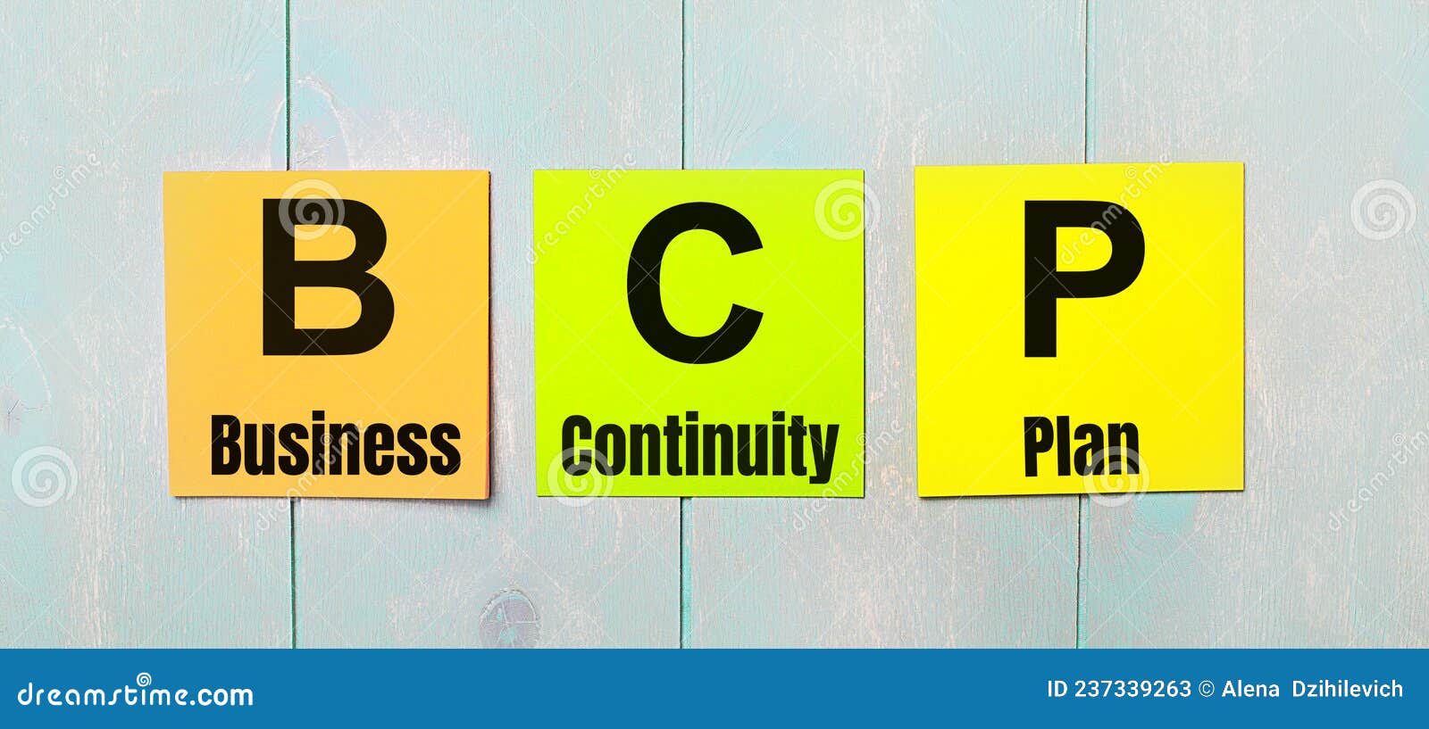Three Colored Stickers with the Text BCP Business Continuity Plan a ...