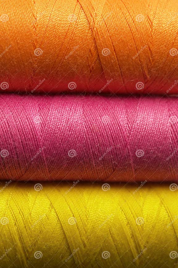 Three Colored Thread Background Stock Photo - Image of fabric, shade ...