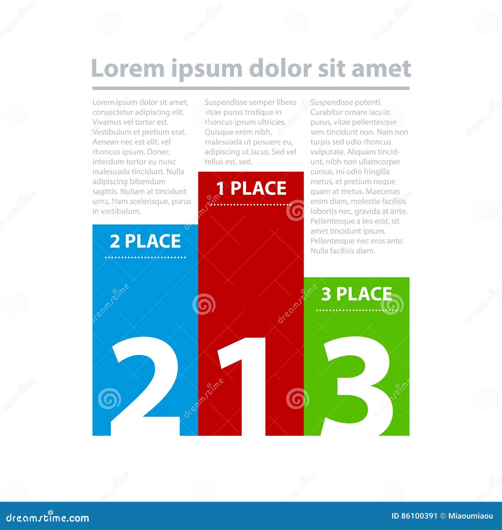 Three Colorful Banners in the Form of a Pedestal Stock Vector ...