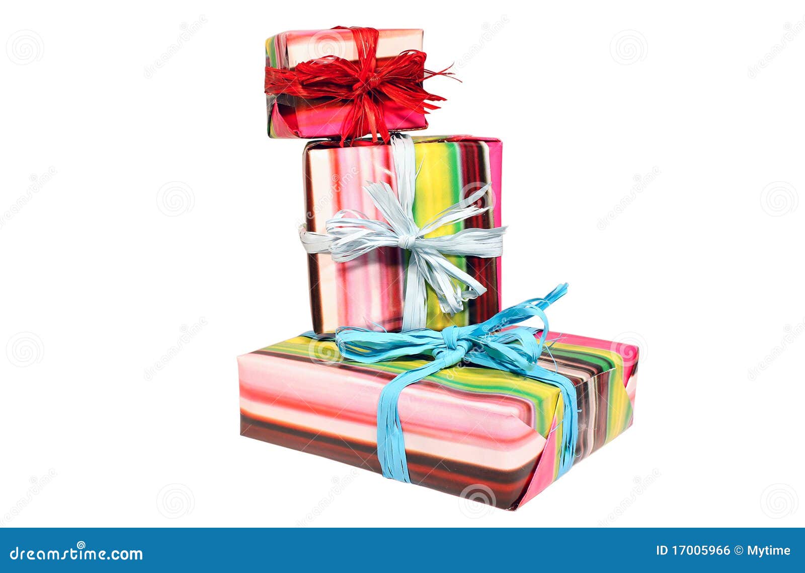 Three Colorful Beautiful Gifts Stock Photo - Image of object, path ...