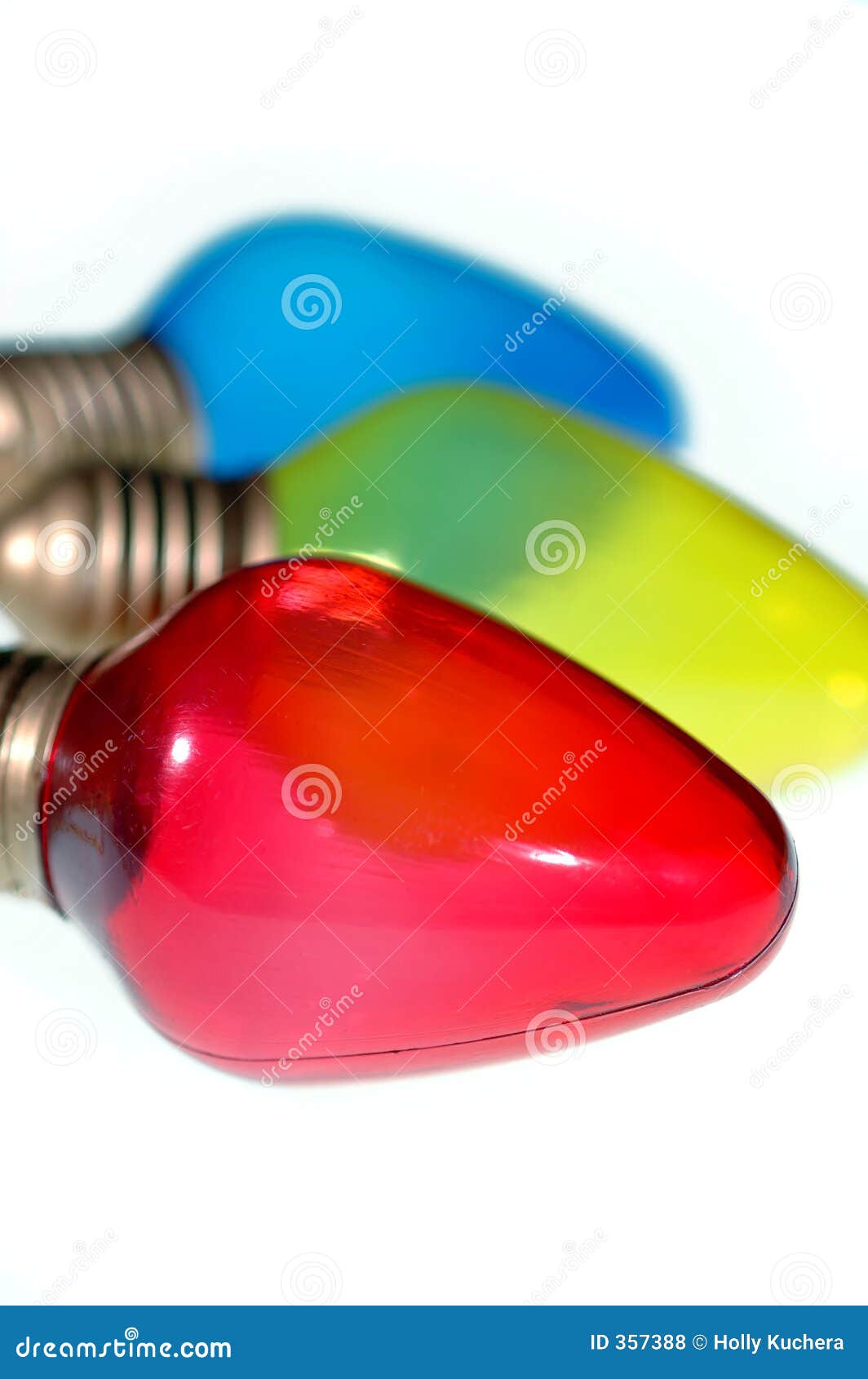 Three Colorful Bulbs - Red in Front Stock Photo - Image of holiday ...