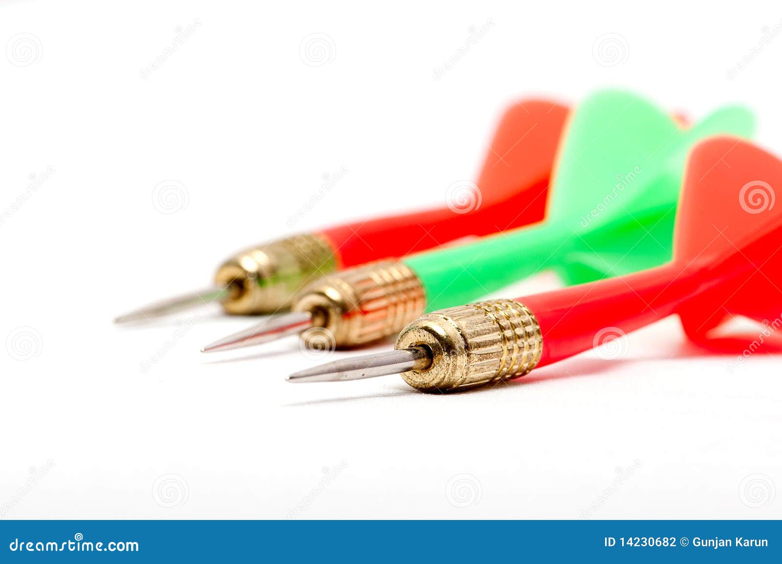 Three colorful darts stock photo. Image of aerodynamic - 14230682