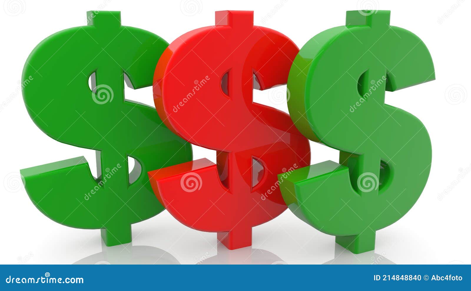 Three Colorful Dollar Signs Stock Illustration - Illustration of ...