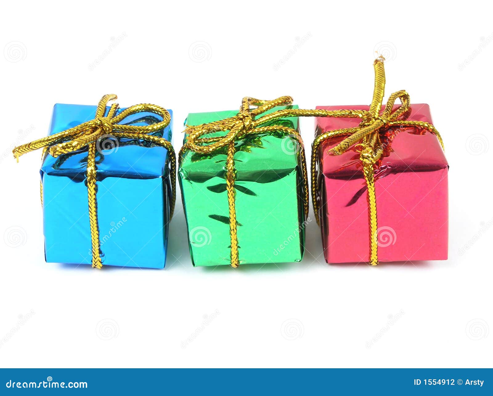 Three colorful gifts stock photo. Image of hanukkah, birthday - 1554912