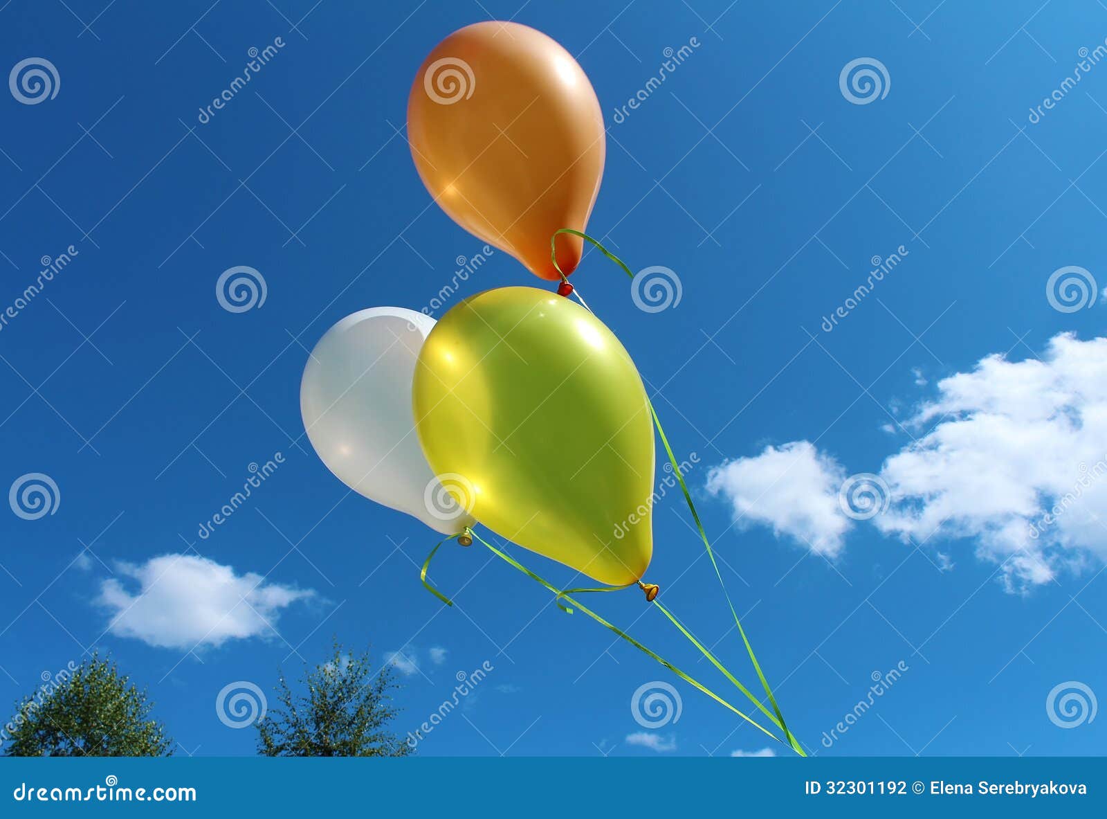 Three Colorful Party Balloons Stock Photo - Image of ballon, balloon ...