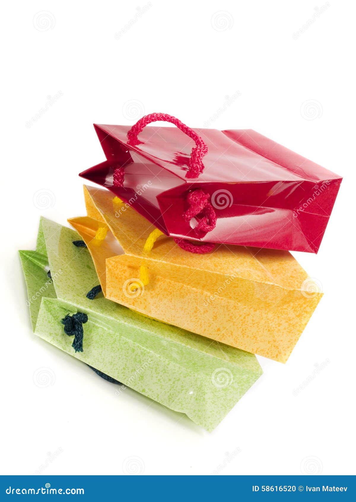 Three colorful presents stock photo. Image of 1000000444 - 58616520