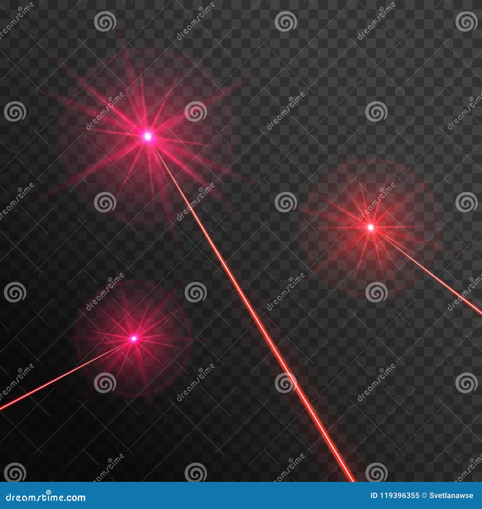 Three laser beams stock vector. Illustration of glint - 119396355