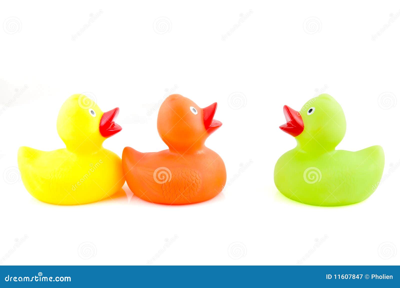 Three Colorful Rubber Ducks Stock Image - Image of color, toys: 11607847
