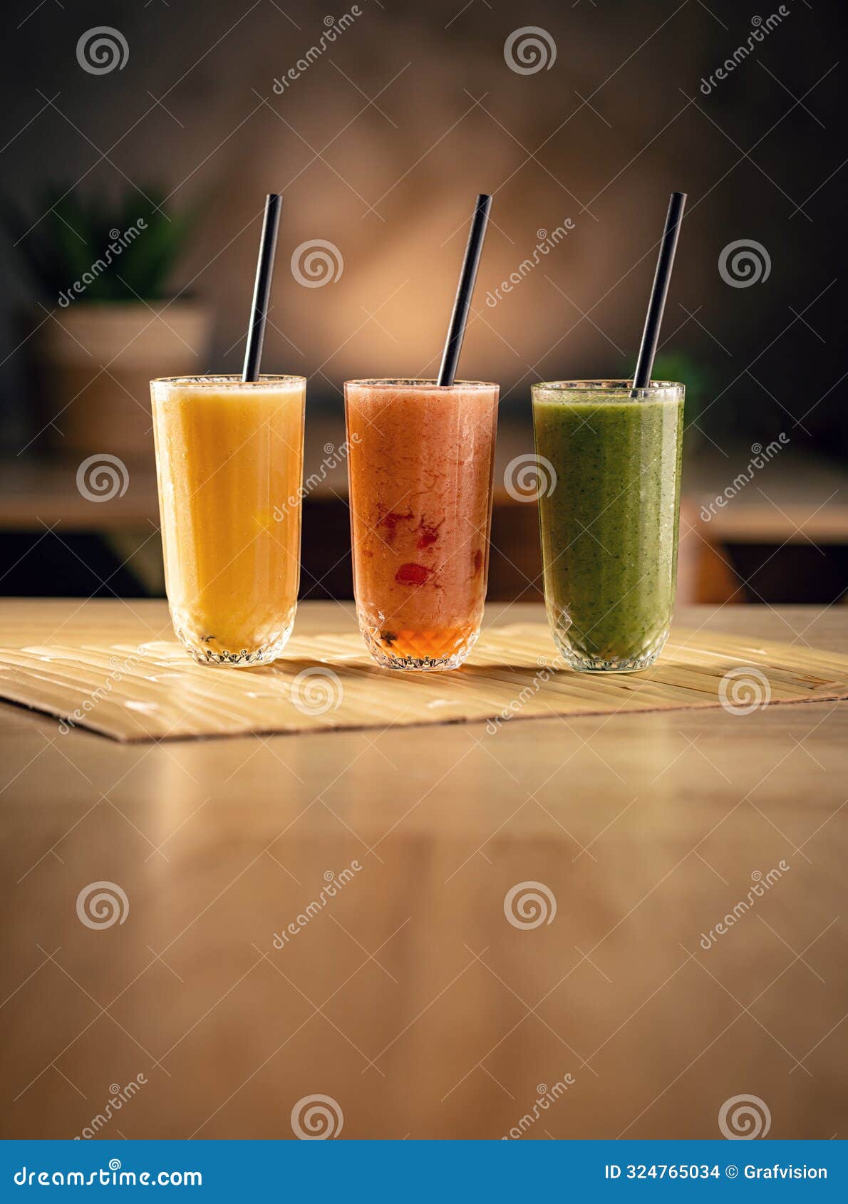 Three colorful smoothies stock photo. Image of nutrition - 324765034