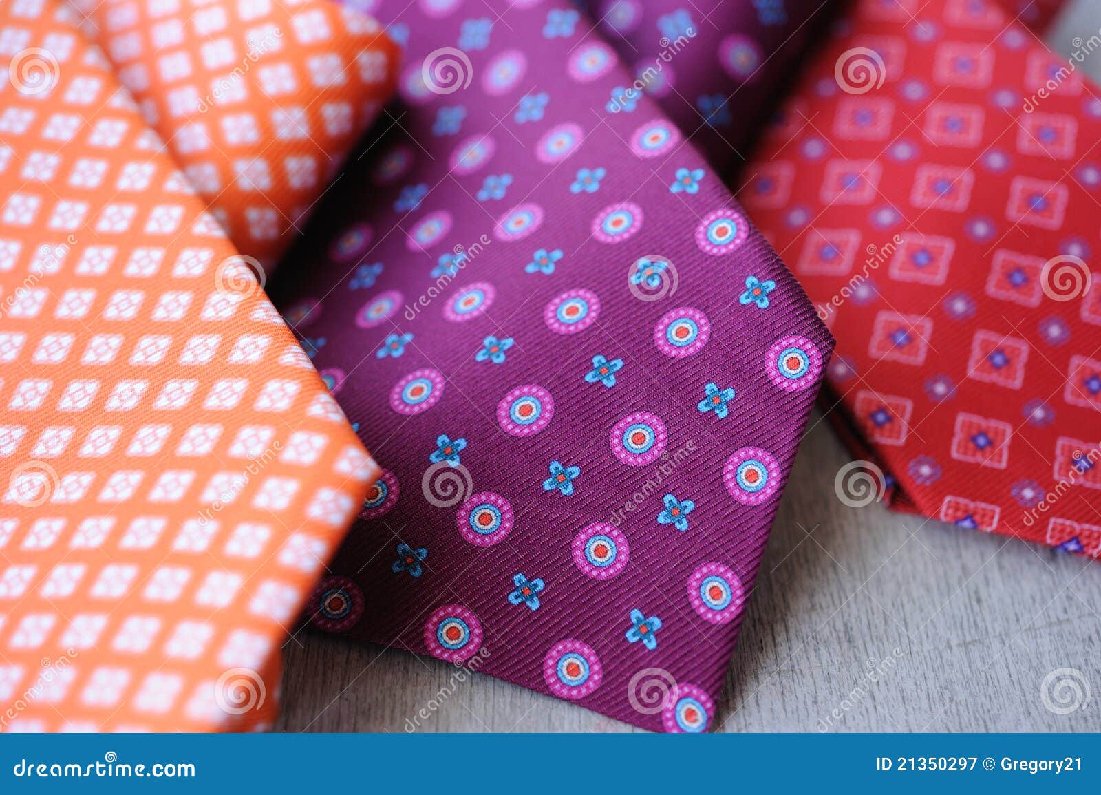 Three colorful Ties stock image. Image of knot, clean - 21350297