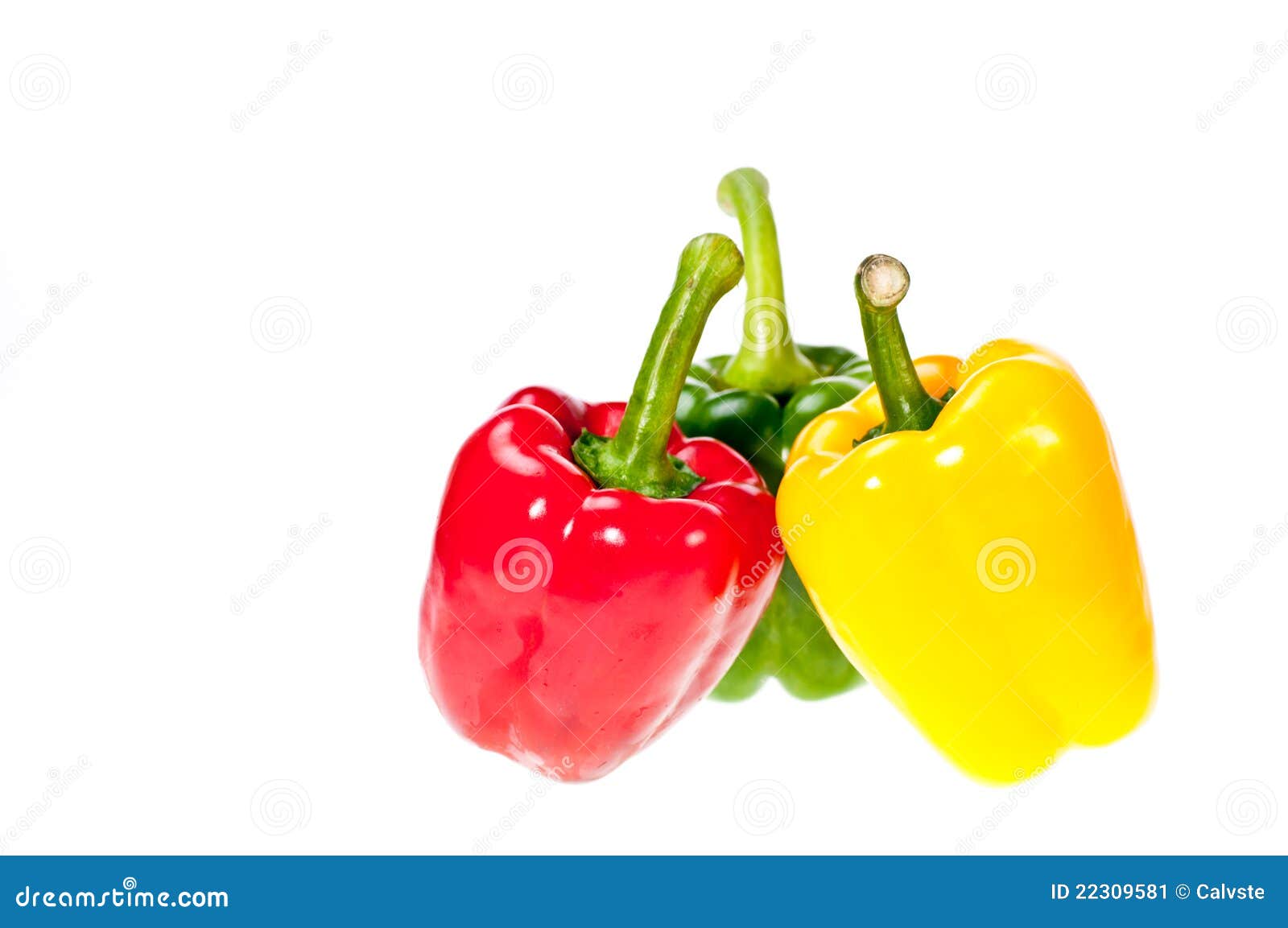 Three Colors of Bell Pepper Stock Image - Image of isolated, group ...