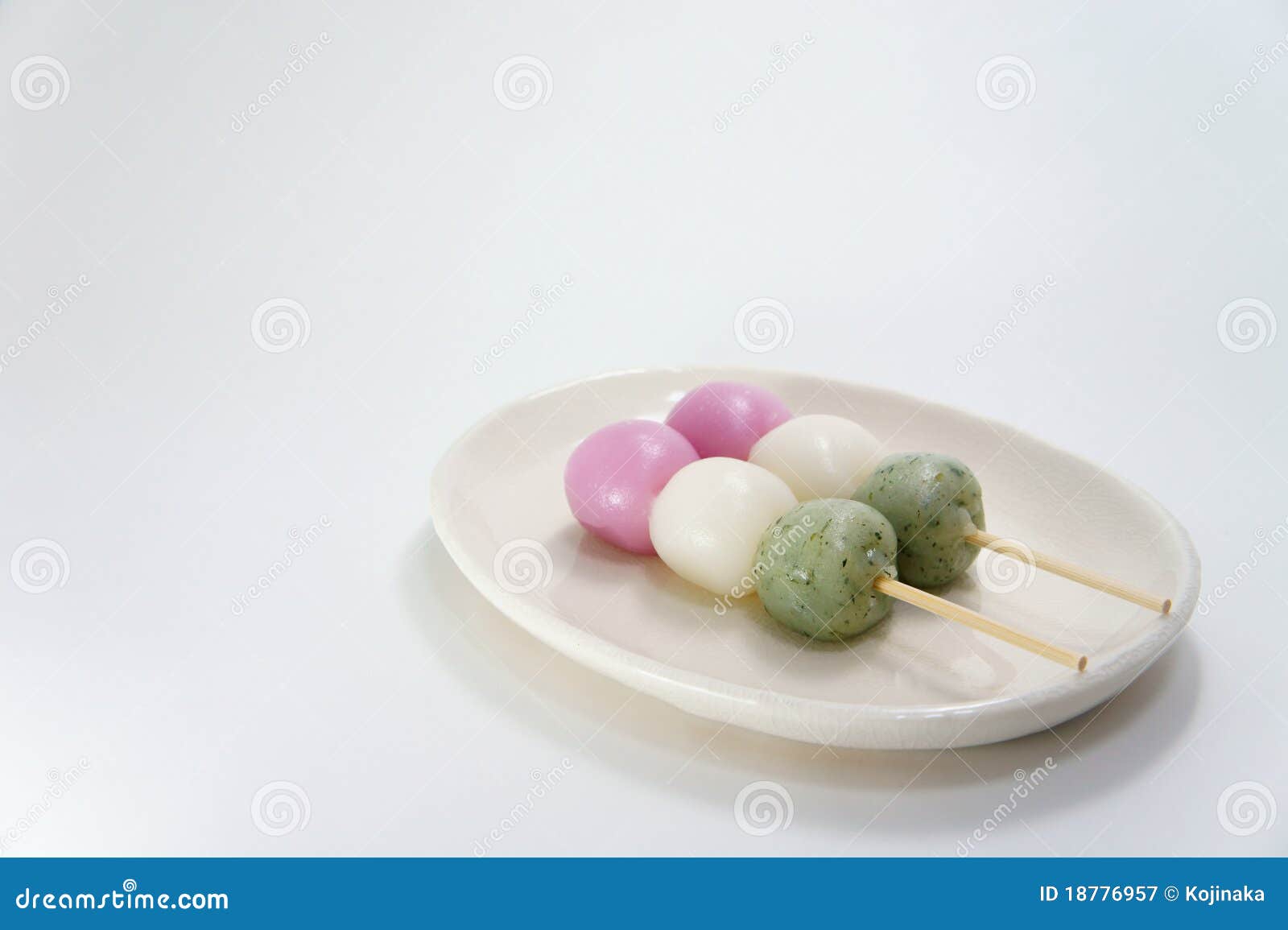 Three colors Dango stock image. Image of plate, confection - 18776957