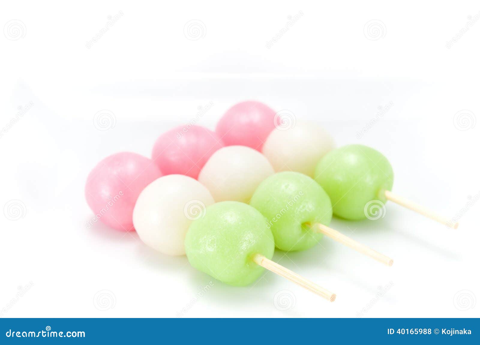 Three colors Dango stock photo. Image of japan, pastry - 40165988